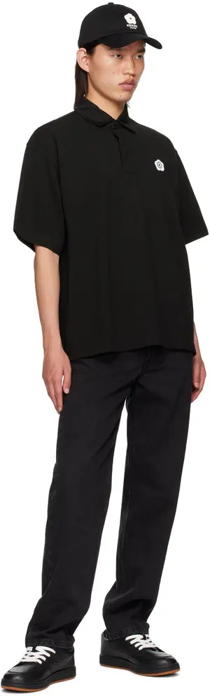Kenzo Boke Flower 2.0 Embroidered Polo Shirt - Black