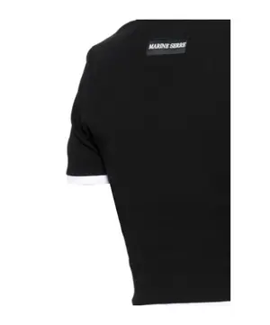 MARINE SERRE Moon Logo Cropped Jersey Top