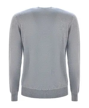 Eleventy Ribbed Trim Knitwear - Gray
