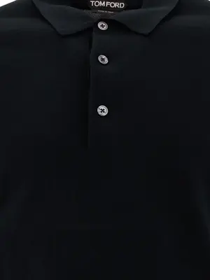 TOM FORD Fine Knit Short-sleeved Polo Shirt