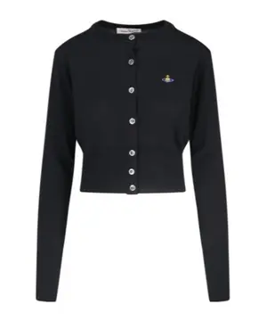 VIVIENNE WESTWOOD Orb Embroidered Cropped Cardigan