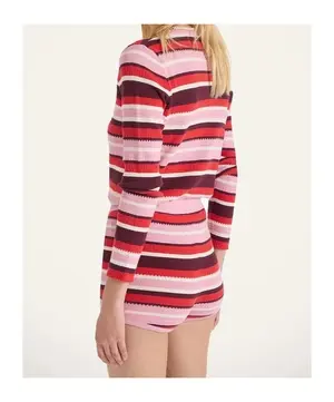 La DoubleJ Veneziana Striped Knit Sweater - Red
