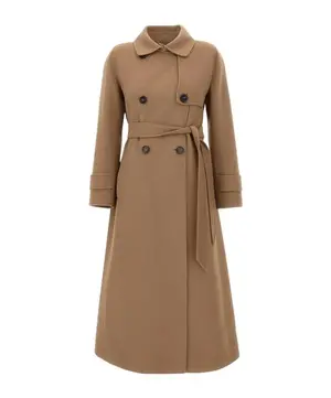 Max Mara Ssem Double-breasted Long Coat