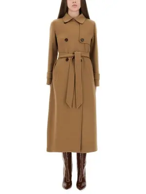 Max Mara Ssem Double-breasted Long Coat