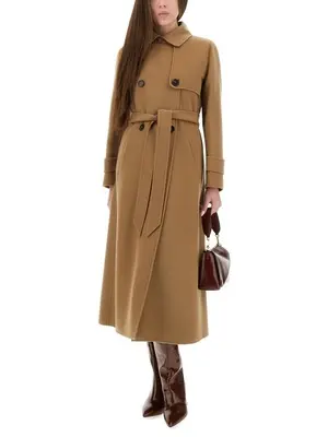 Max Mara Ssem Double-breasted Long Coat
