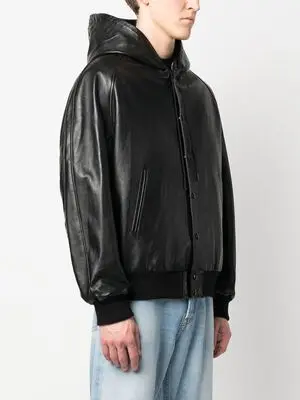Celine Hooded Jacket In Soft Lambskin