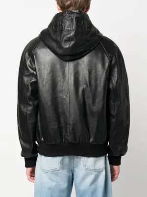 Celine Hooded Jacket In Soft Lambskin