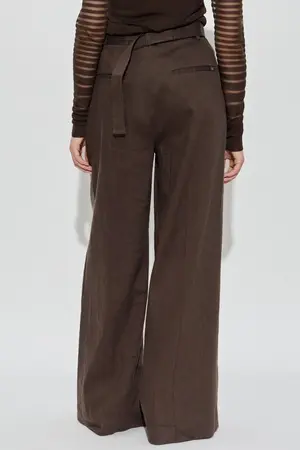 Helmut Lang Pleated Wide-leg Trousers