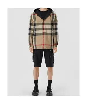 Burberry Reversible Checked Drawstring Hooded Jacket