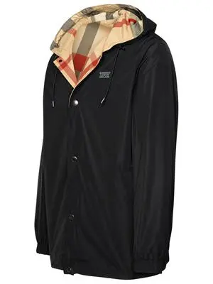 Burberry Reversible Checked Drawstring Hooded Jacket