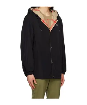 Burberry Reversible Checked Drawstring Hooded Jacket