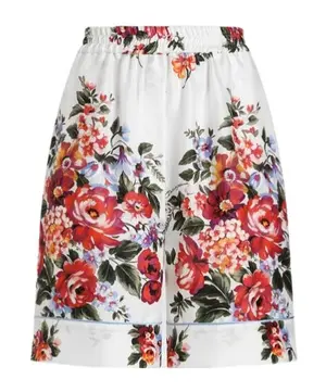 Dolce & Gabbana Floral Print Poplin Shorts - Multicolor