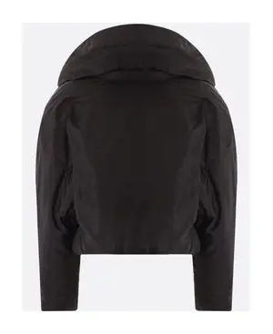 Saint Laurent Cropped Puffer Jacket In Silk Taffeta