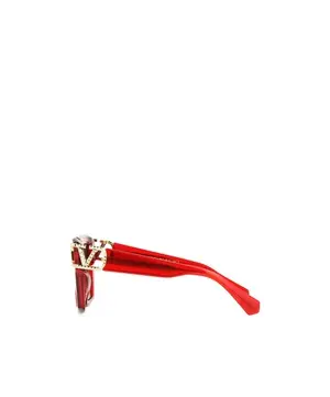 Valentino Garavani Square Frame Sunglasses With Logo Detail