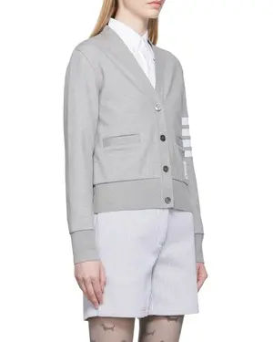 Thom Browne 4-bar Stripe V-neck Cardigan