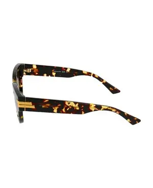 Bottega Veneta Cat Eye Sunglasses With Speckled Frame - Brown