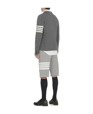 Thom Browne Four-bar Knitted Blazer - Medium Gray