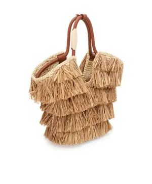 Zimmermann Raffia Fringed Tote - .tfst