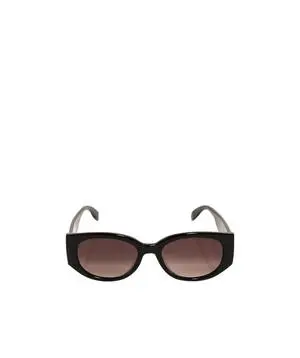 Alexander McQueen Oval Frame Sunglasses - Brown