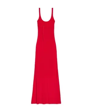 Jacquemus Belted Long Knit Dress - Red