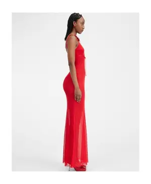 Jacquemus Belted Long Knit Dress - Red