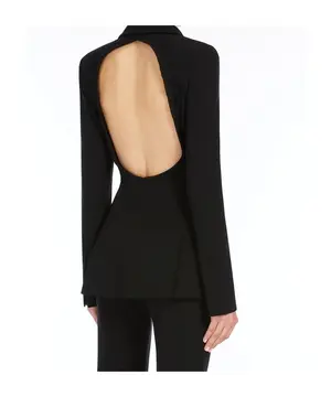 Max Mara Single-breasted Open Back Jacket