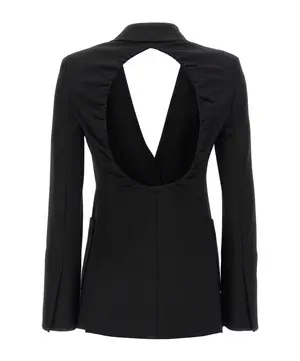 Max Mara Single-breasted Open Back Jacket