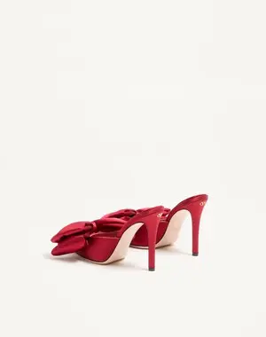 Valentino Garavani Yolande Satin Bow Detailed Mules - Red