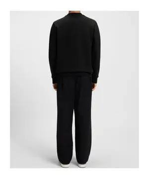 Hugo Boss Long-sleeved Sweatshirt With Crewneck And Ribbed Cuffs