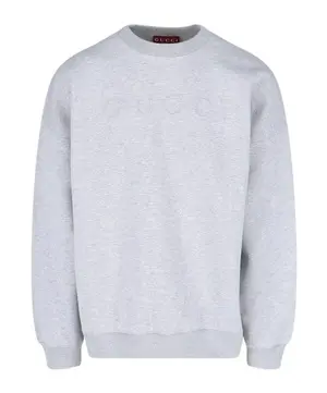 Gucci Embossed Logo Crewneck Sweatshirt - Gray