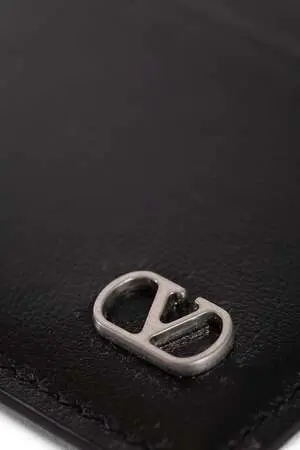 Valentino Garavani Vlogo Plaque Card Holder - Black