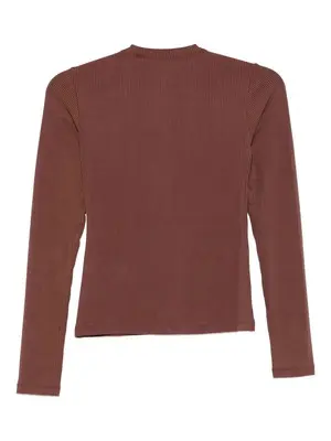 AYA MUSE Fine-ribbed Crewneck Long Sleeve Top