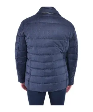MOORER Down Jacket With Flap Pockets - Blue