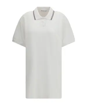 Alexander Wang Alexander Wang Short Sleeve Polo Mini Dress White