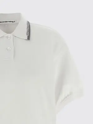 Alexander Wang Short Sleeve Polo Mini Dress - White