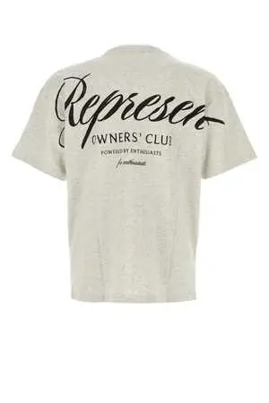 REPRESENT Owners Club Script T-shirt - Mixed Gray