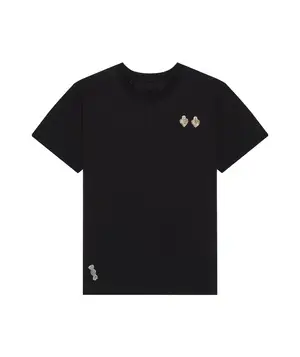 Givenchy T-shirt In Cotton With Patches - Black