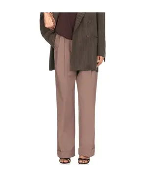 Dries Van Noten Pleated Turn-up Hem Trousers