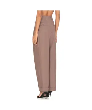 Dries Van Noten Pleated Turn-up Hem Trousers