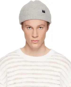 MAISON MARGIELA Ribbed Logo Patch Beanie