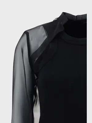 Sacai Racer Neck Layered Tank Top