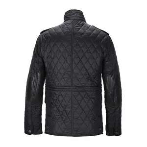 Burberry Diamond Quilted Stand Collar Jacket - Black