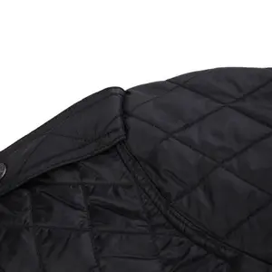 Burberry Diamond Quilted Stand Collar Jacket - Black