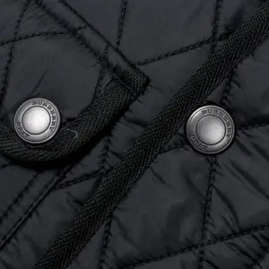 Burberry Diamond Quilted Stand Collar Jacket - Black
