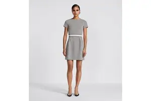 Dior Short Flared Dress With Checked Pattern