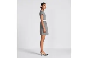 Dior Short Flared Dress With Checked Pattern