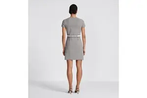 Dior Short Flared Dress With Checked Pattern