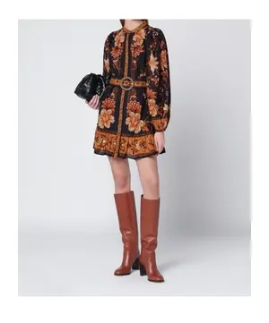 Farm Rio Majestic Garden Belted Mini Dress