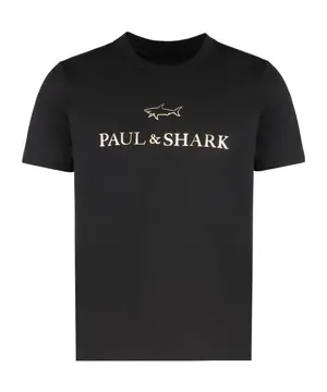 Paul & Shark Logo Print T-shirt - Black