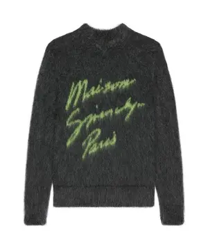 Givenchy Logo Jacquard Brushed Sweater - Charcoal